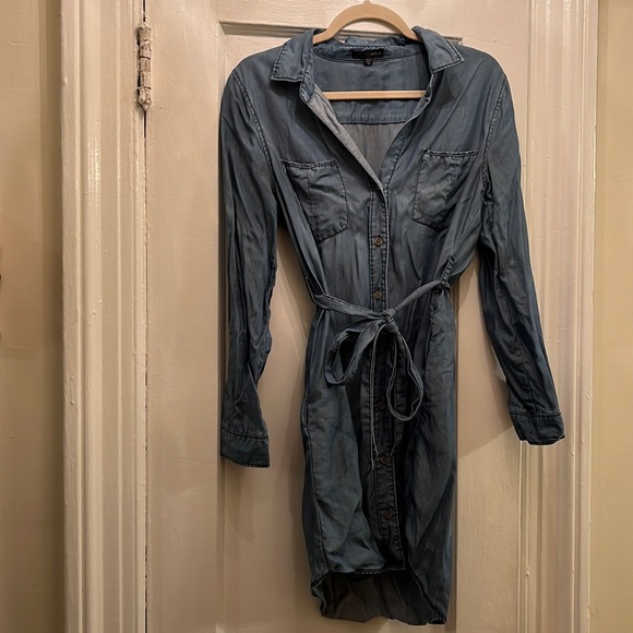 Aqua | Dresses | Aqua Denim Like Shirt Dress | Poshmark